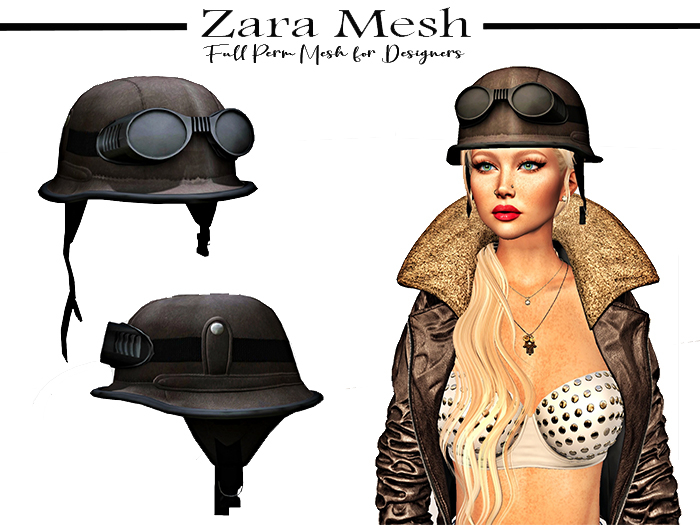 Second Life Marketplace Zara Mesh Vintage Bike Helmet Full Perm Mesh